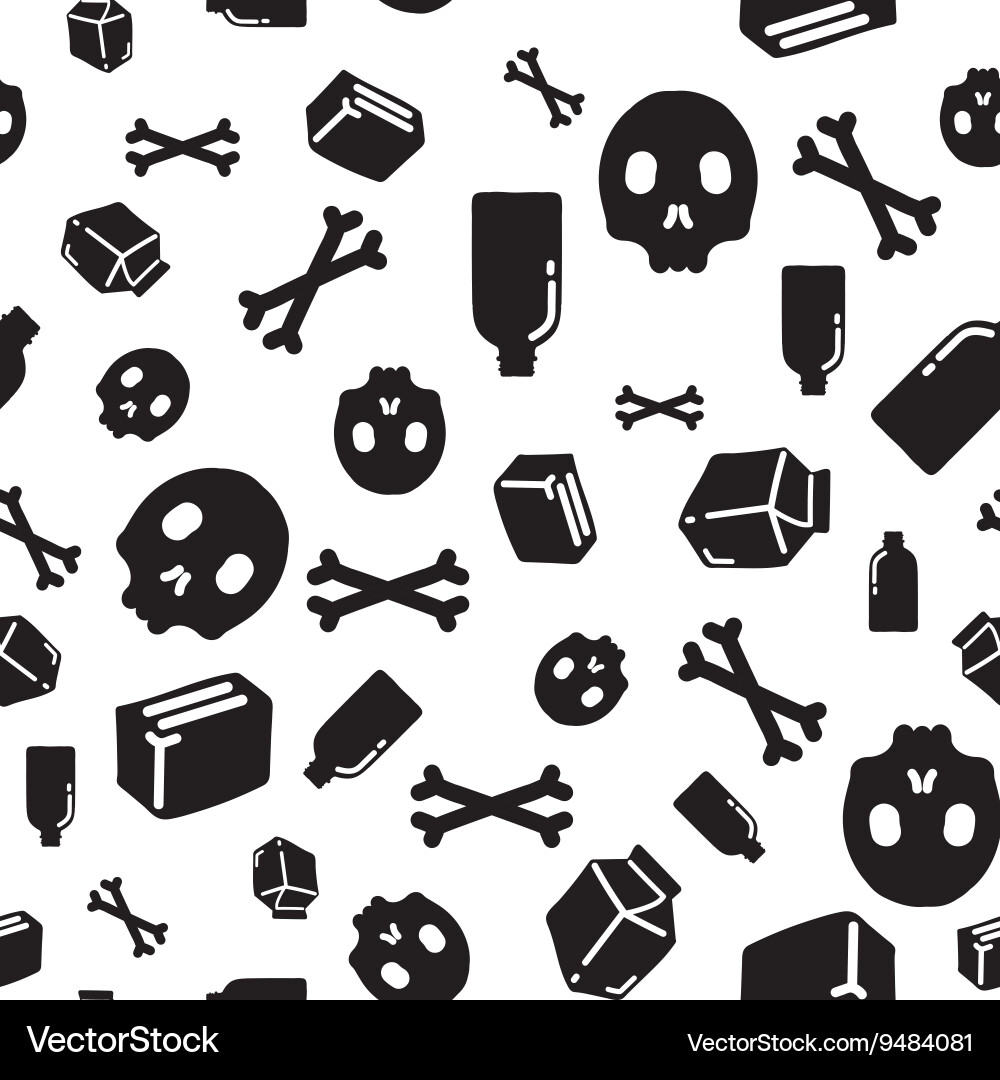 Skull Graffiti Pattern Royalty Free Vector Image