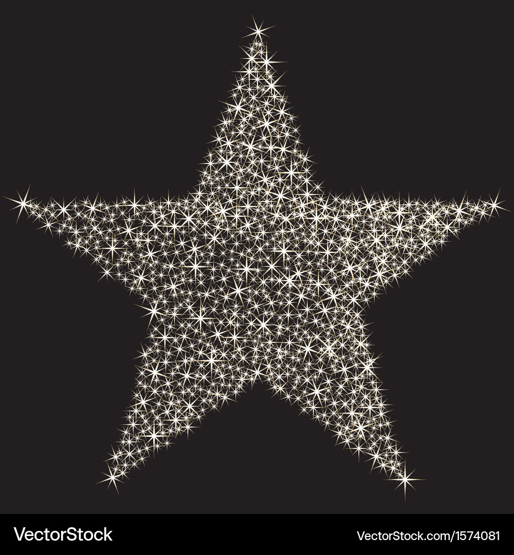 Sparkling star Royalty Free Vector Image - VectorStock