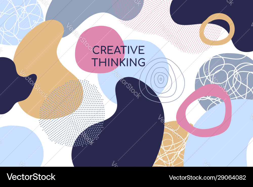 Abstract geometric shapes flat design style Vector Image