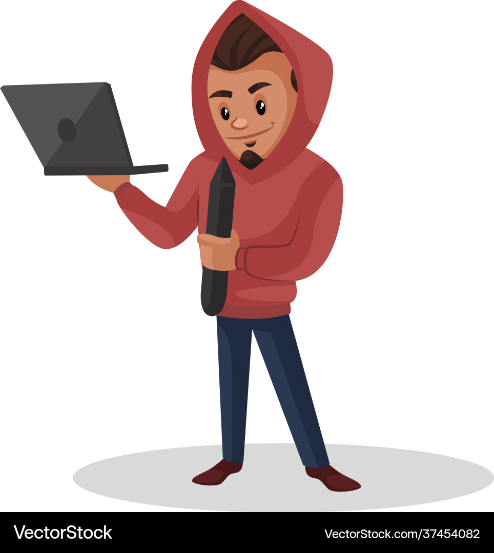 Boy graphic designer cartoon Royalty Free Vector Image