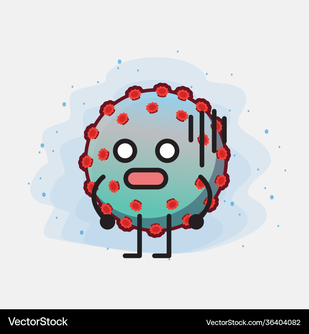 Corona virus cute character with simple face Vector Image