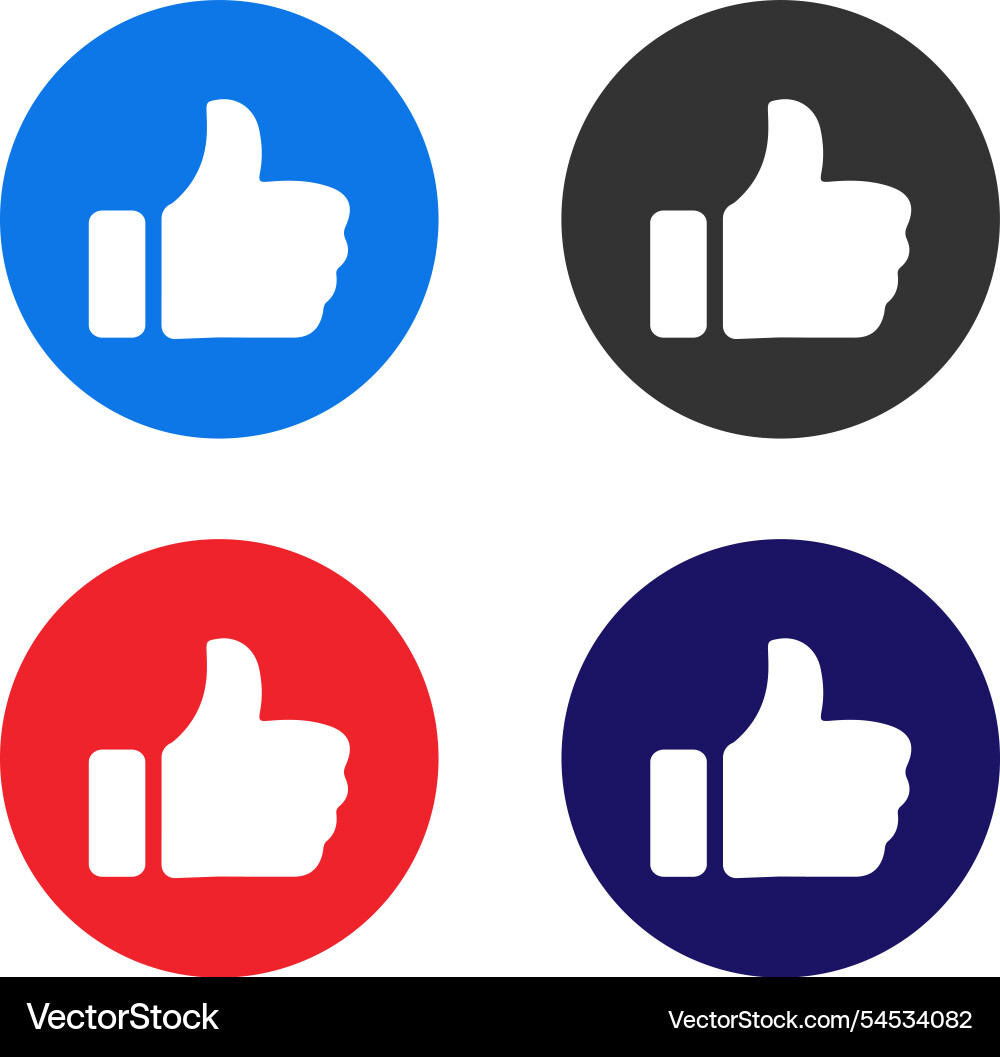 Facebook like icon that looks simple thumbs up Vector Image