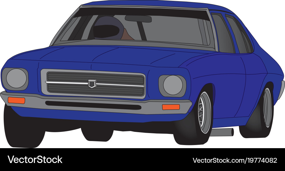 Holden hq racecar Royalty Free Vector Image - VectorStock