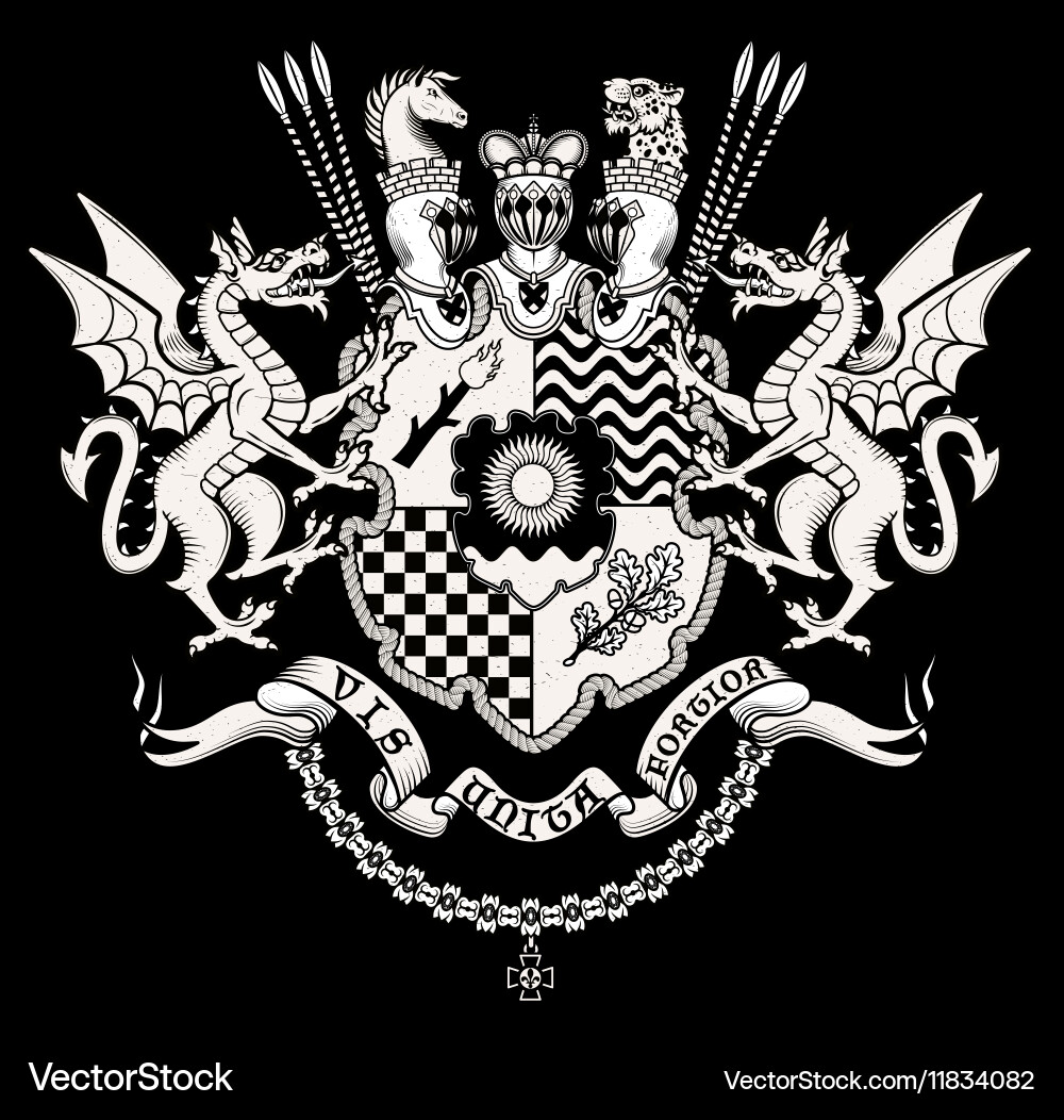 Medieval Knight Heraldic Arms Royalty Free Vector Image