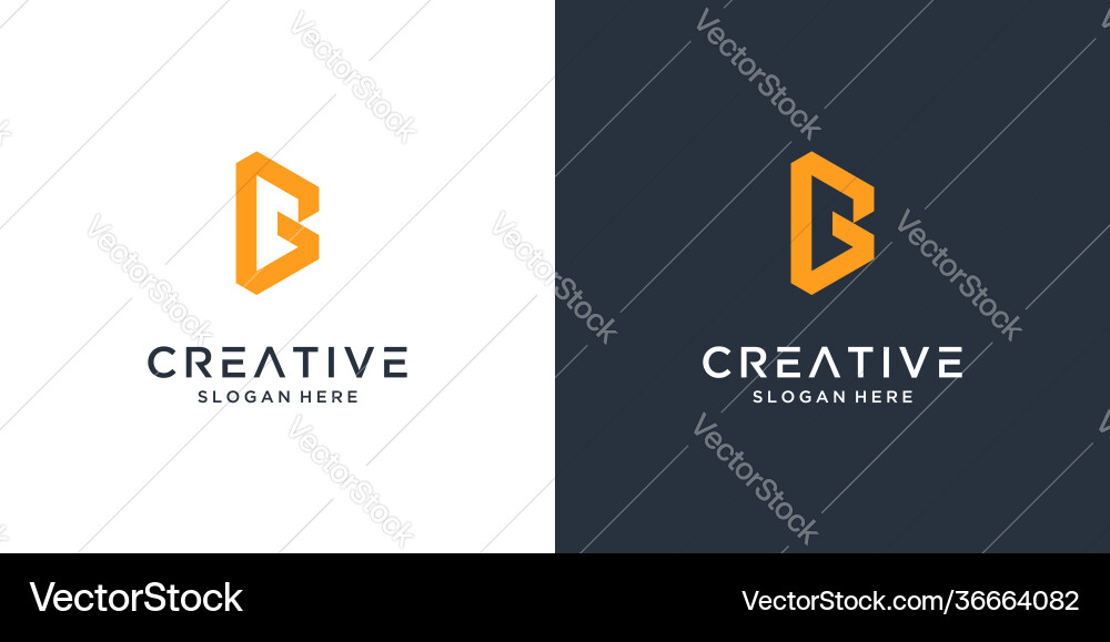 Minimal letter b logo design inspiration Vector Image