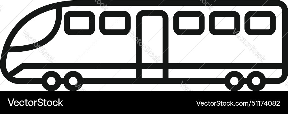 Modern train icon outline high speed Royalty Free Vector