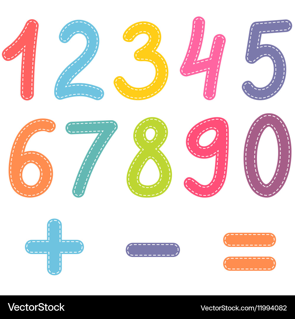 Numbers and Math Symbols Royalty Free Vector Image