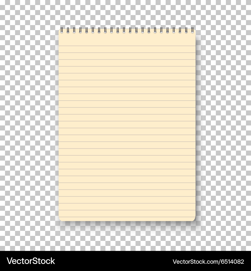 Photorealistic yellow notepad isolated Royalty Free Vector