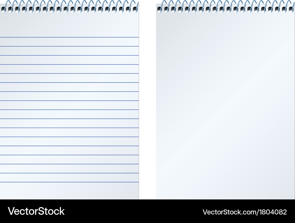 Spiral notebook Royalty Free Vector Image - VectorStock