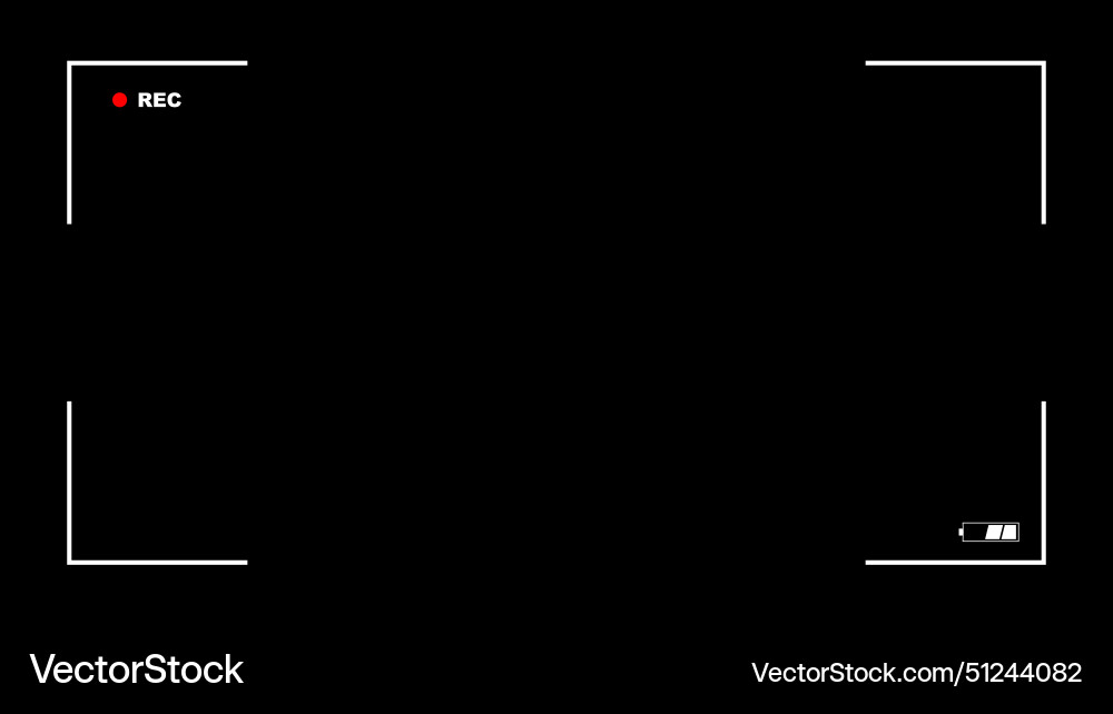 Video recording frame layout viewfinder camera Vector Image