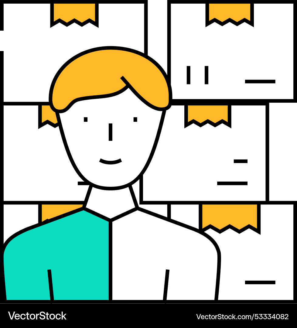 Wholesale salesman icon color Royalty Free Vector Image