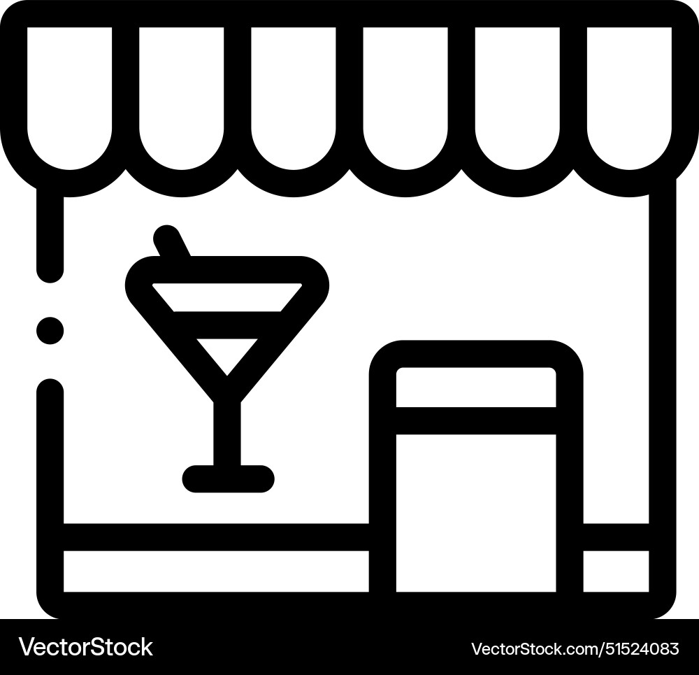 Bar icon thin linear style design isolated Vector Image