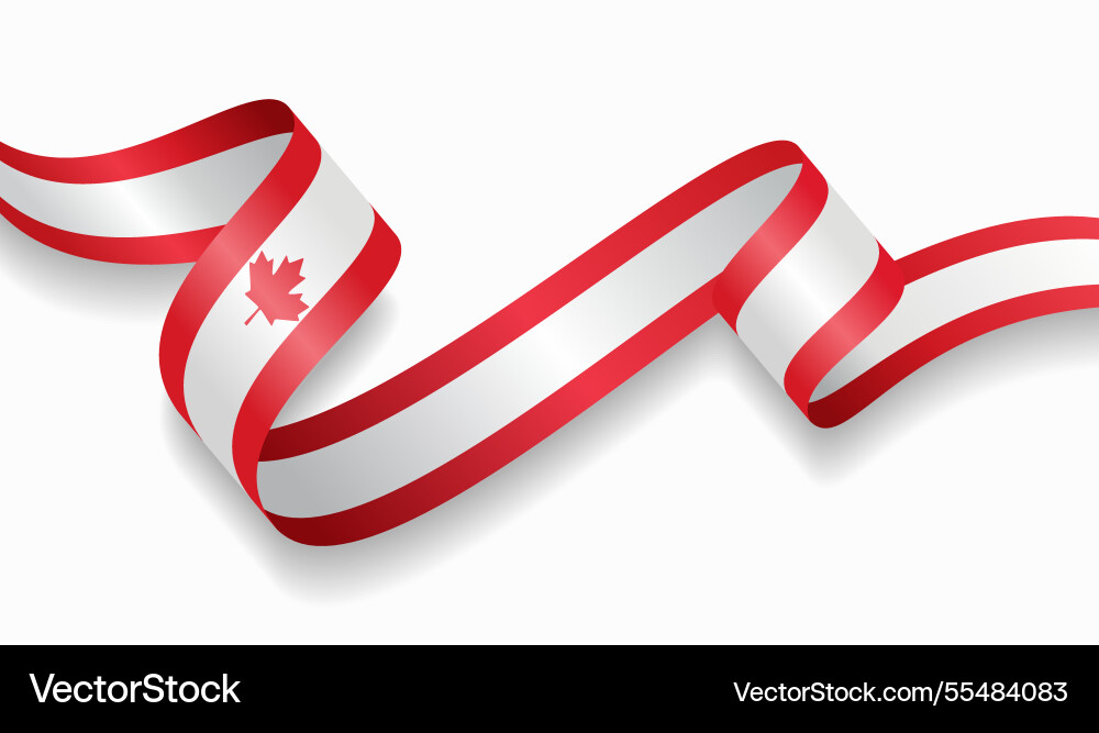 Canadian Flag Waving Vector