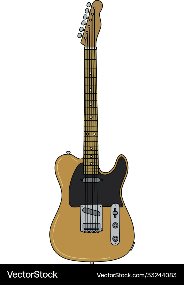 Classic telecaster electric guitar Royalty Free Vector Image