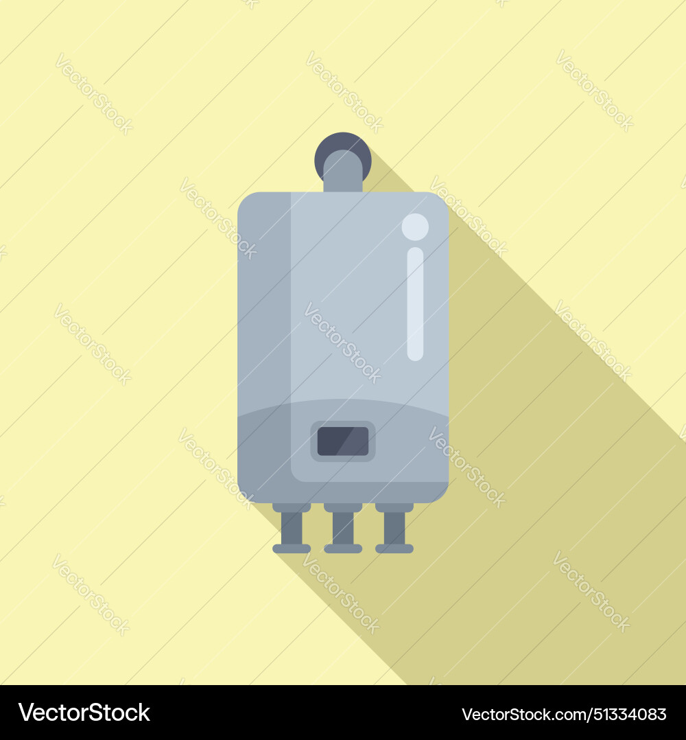 Flat design home water heater Royalty Free Vector Image