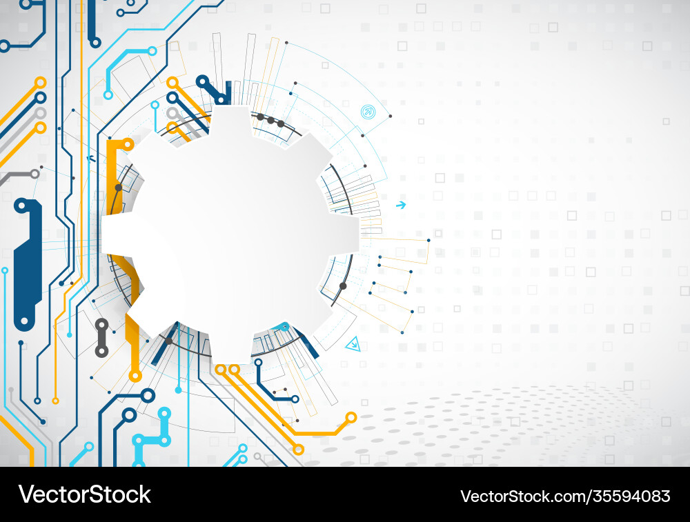 Hi-tech digital technology and engineering theme Vector Image