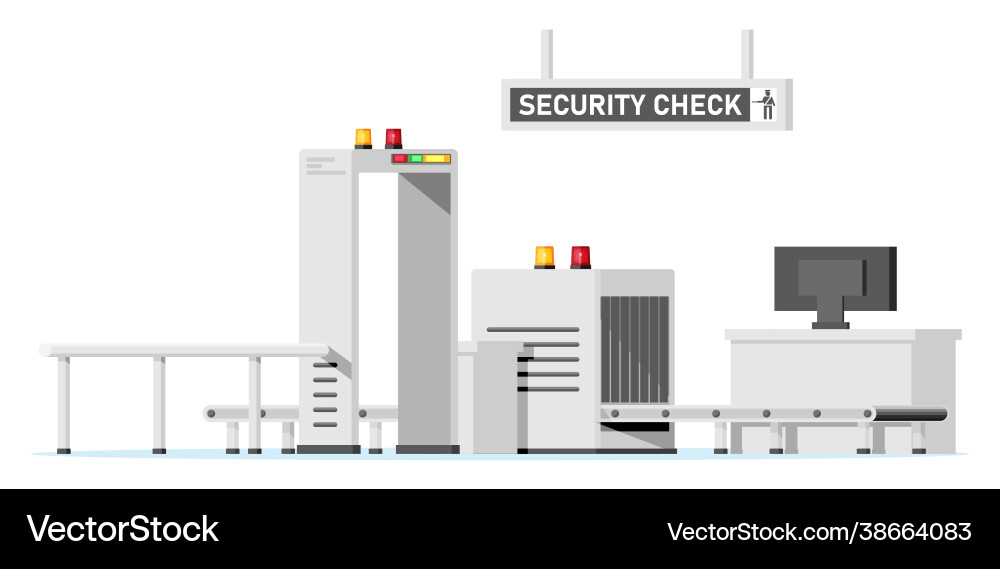 Passengers security check Royalty Free Vector Image