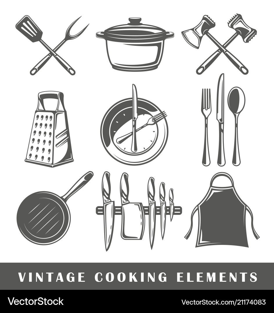 Set of elements the cooking Royalty Free Vector Image