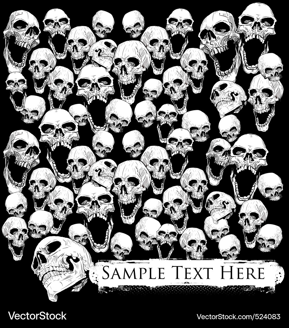 Skull background Royalty Free Vector Image - VectorStock
