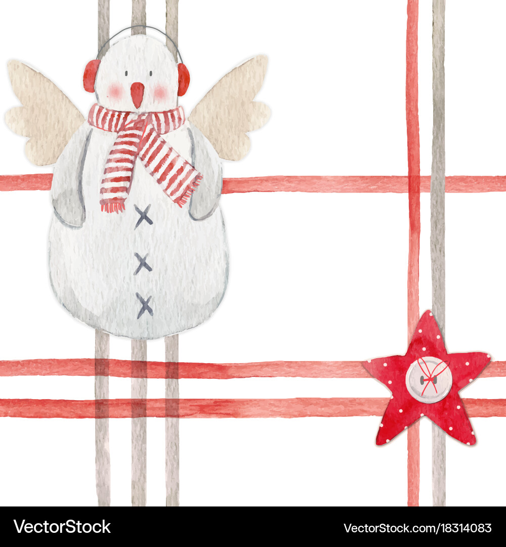 Watercolor Christmas Pattern Royalty Free Vector Image