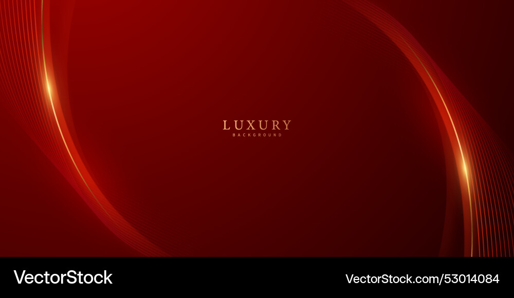 Abstract background design modern red and gold Vector Image