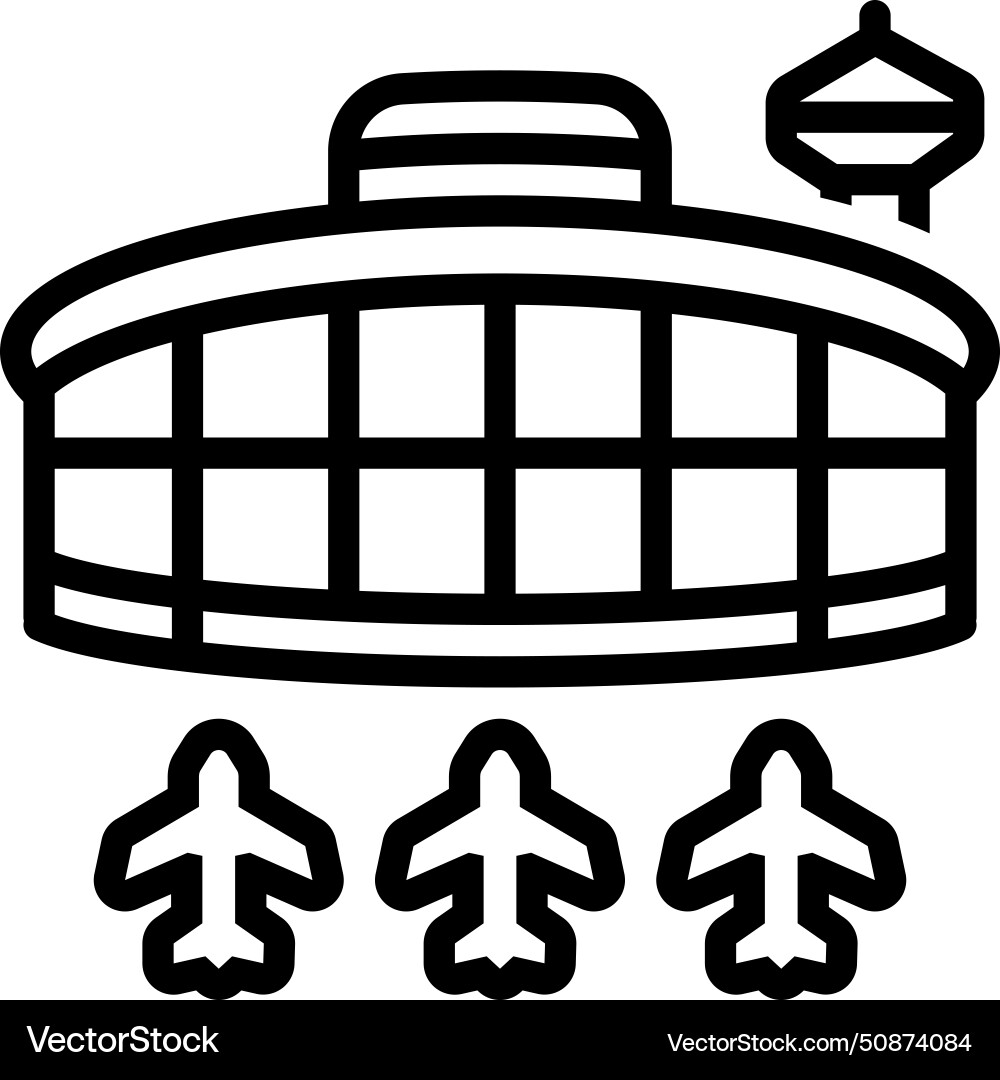 Airport hub Royalty Free Vector Image - VectorStock