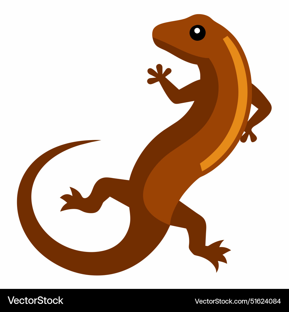 Brown basilisk lizard play icon Royalty Free Vector Image