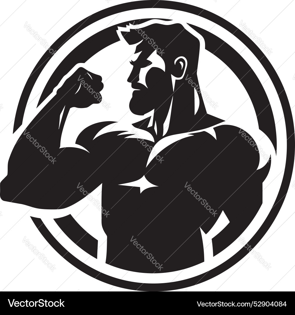 Bulging biceps monochromatic tribute to muscle Vector Image