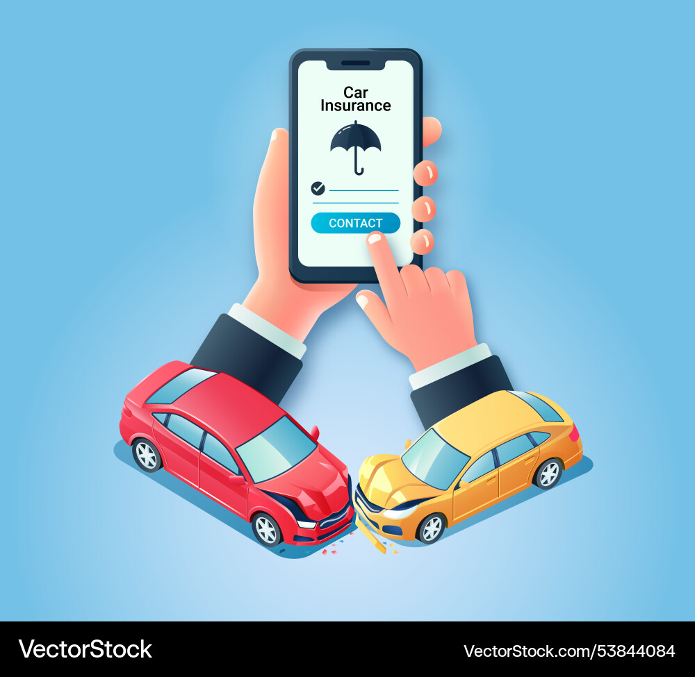 Car insurance concept2 Royalty Free Vector Image