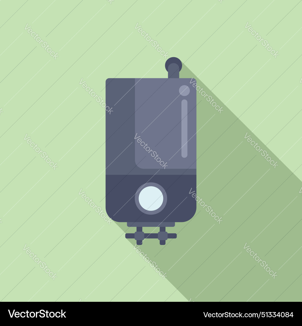 Flat design icon of a home boiler Royalty Free Vector Image