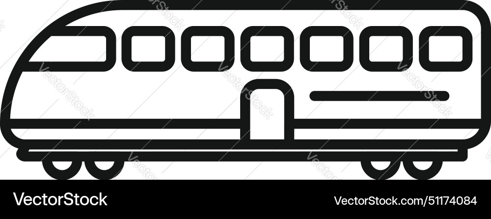 Modern travel train icon outline high Royalty Free Vector
