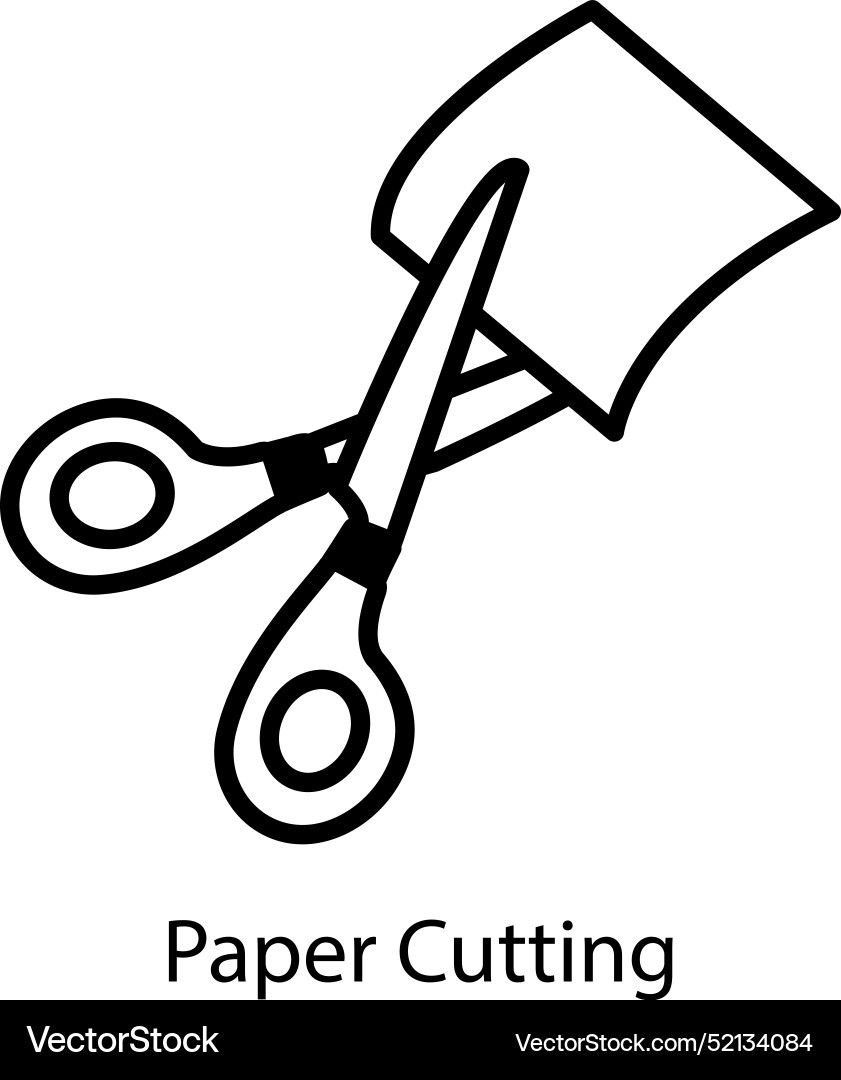 Paper cutting Royalty Free Vector Image - VectorStock