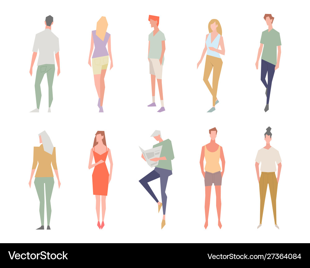 People isolated on white Royalty Free Vector Image