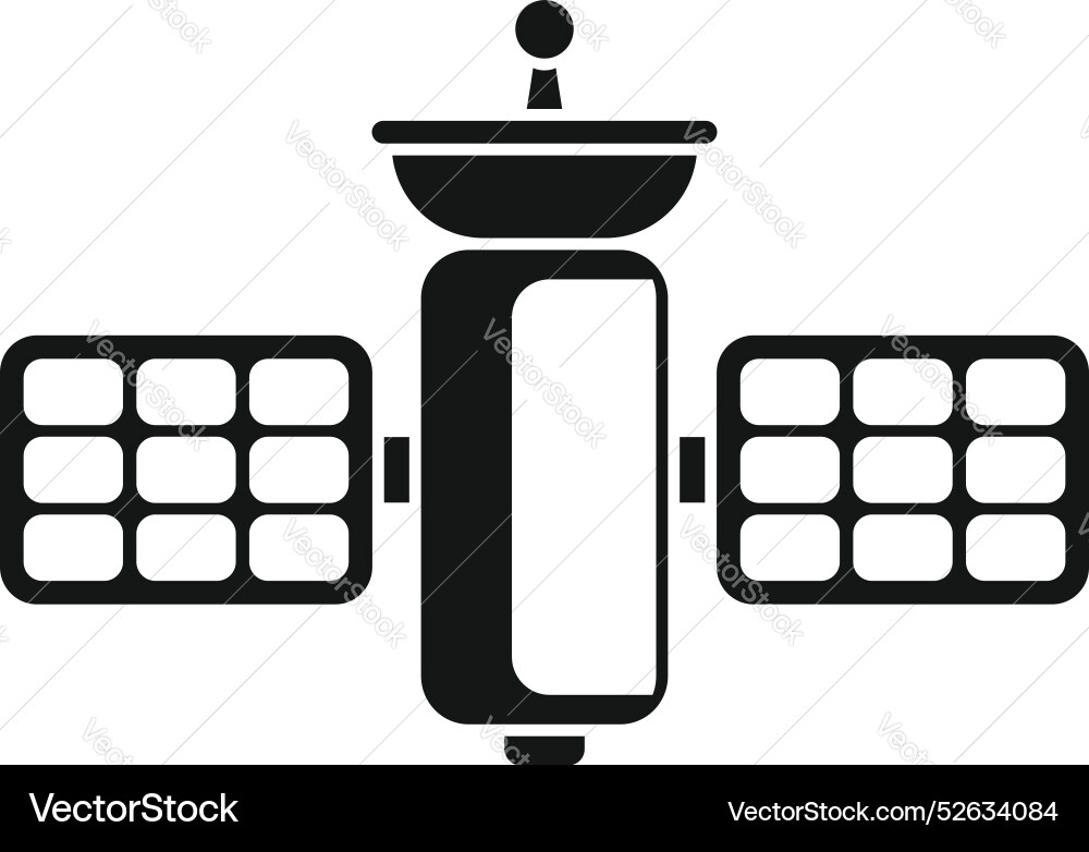 Space satellite orbiting earth transmitting Vector Image
