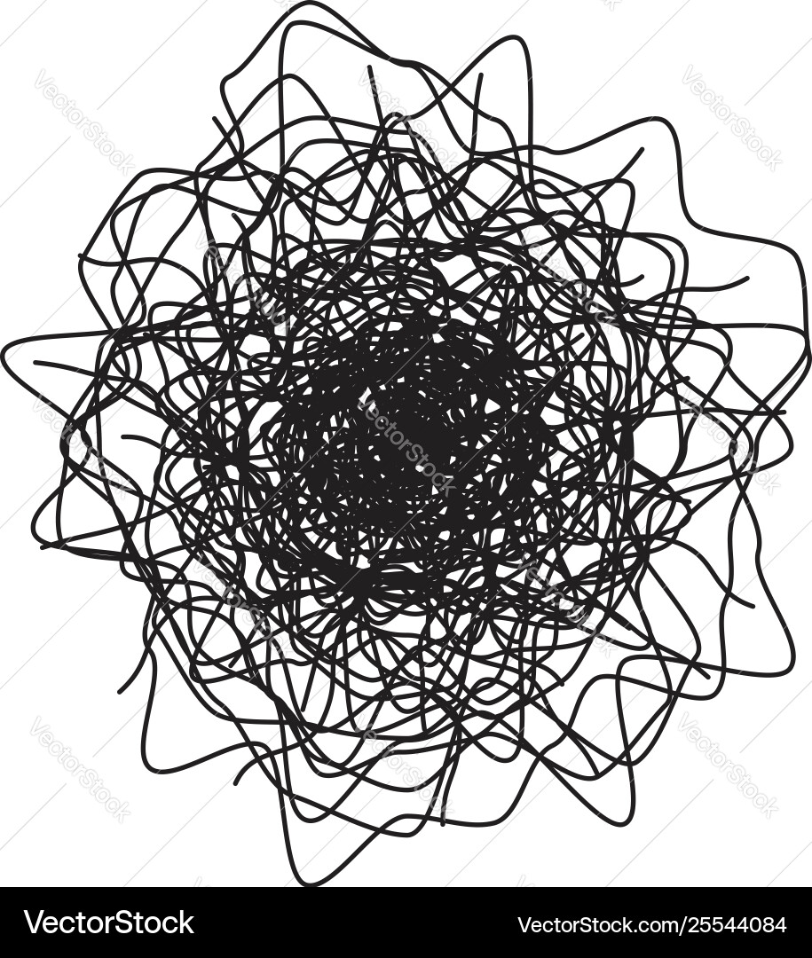 Tangled thin line Royalty Free Vector Image - VectorStock