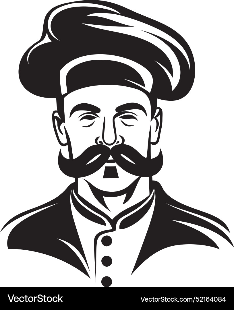 Taste the tradition black and white chefs Vector Image