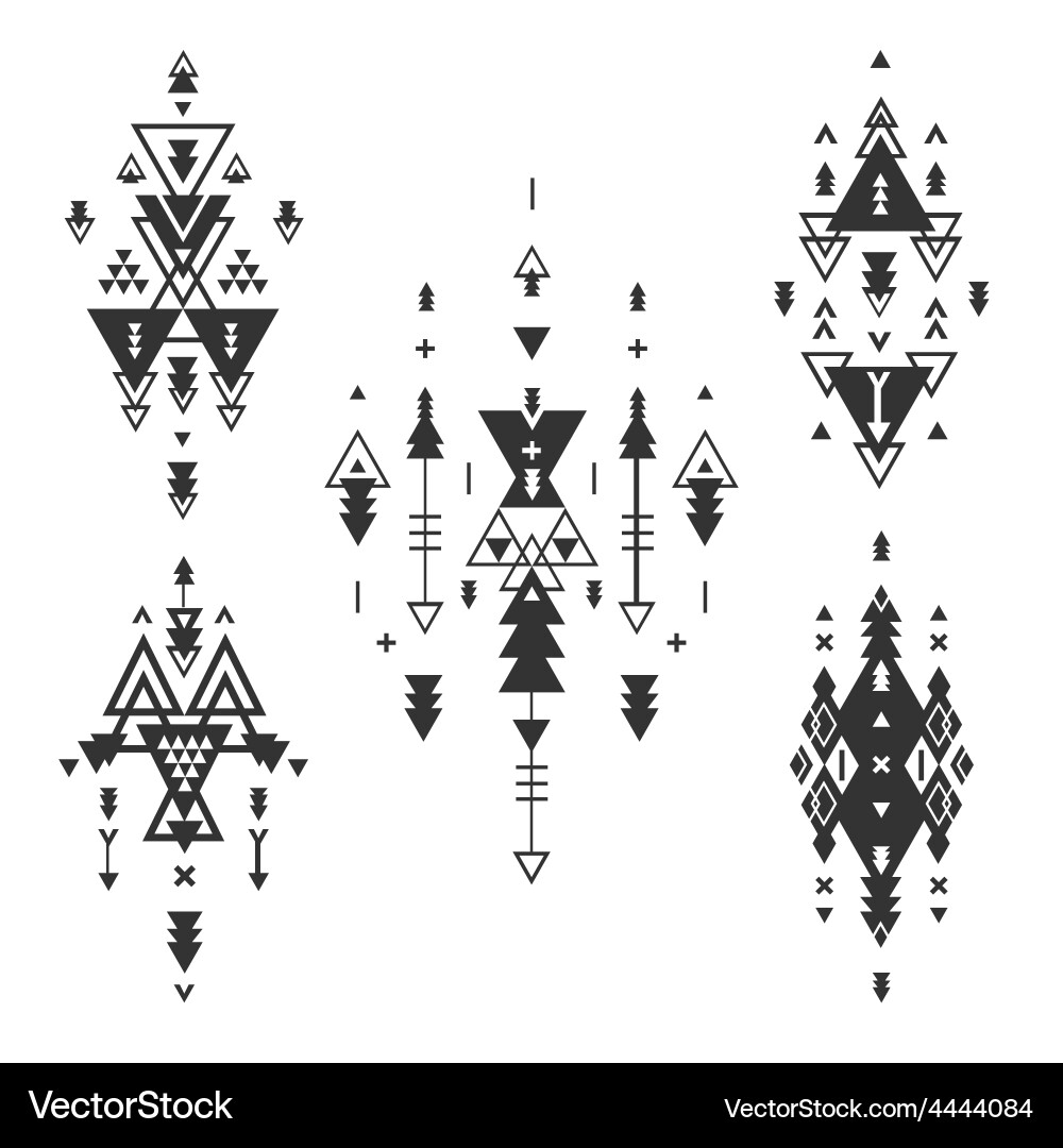 Tribal elements ethnic collection Royalty Free Vector Image