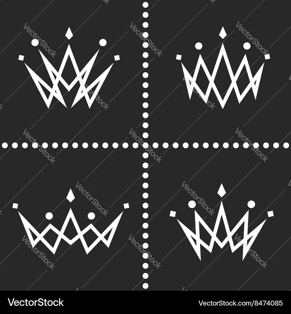 Crown Monogram Collection Royalty Free Vector Image