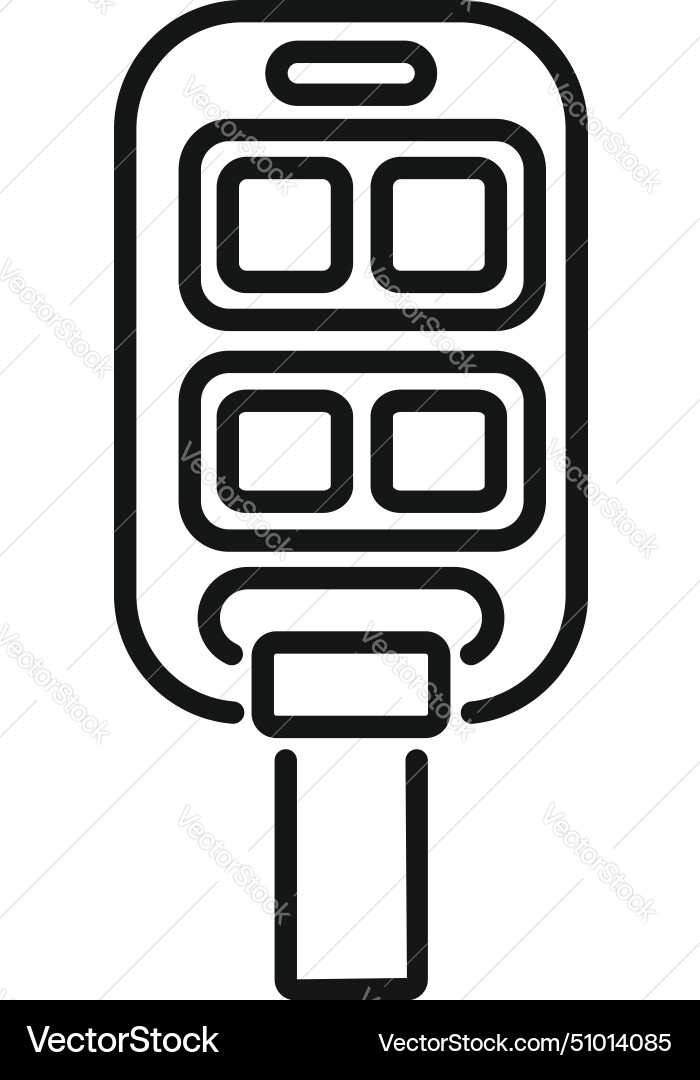 Electronic smart key icon outline access Vector Image
