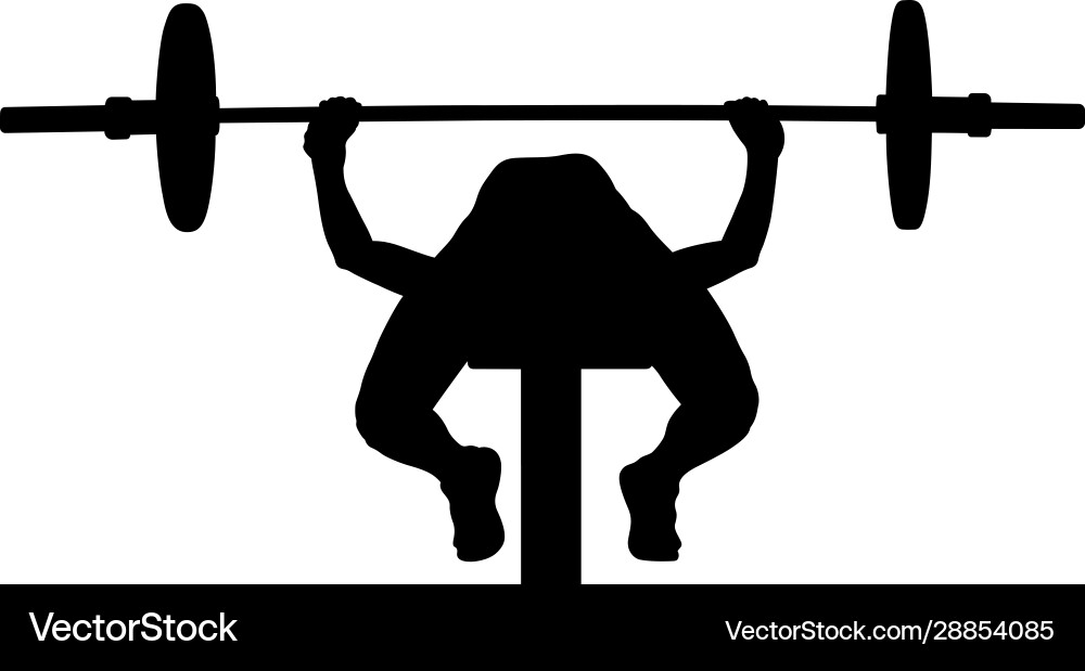 Female athlete bench press Royalty Free Vector Image