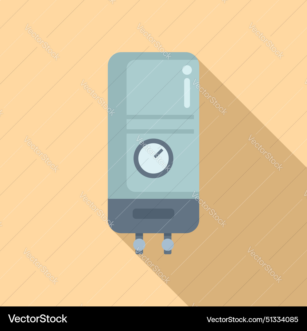 Flat design of modern water heater icon Royalty Free Vector