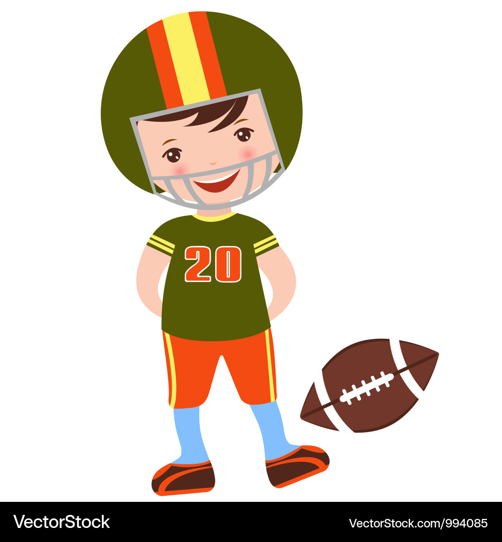 Football player Royalty Free Vector Image - VectorStock