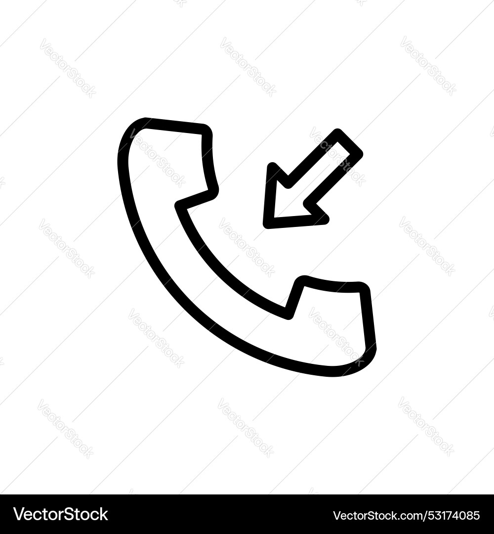 Incoming call icon set call received symbol in Vector Image