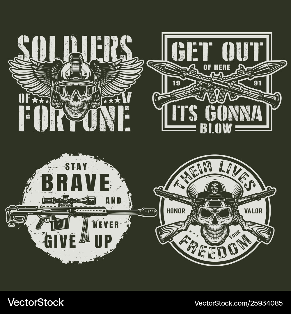 Military Arsenal Logos Royalty Free Vector Image