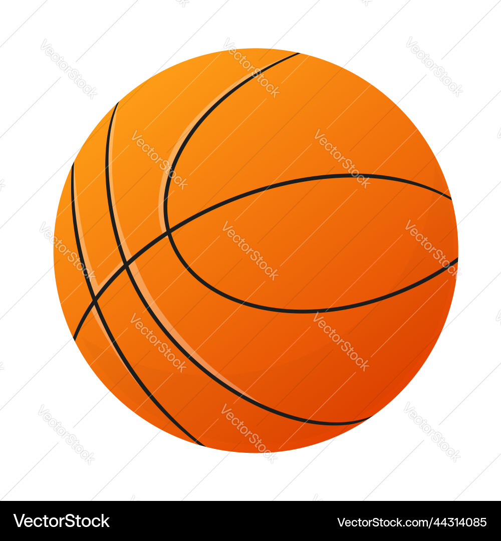 Orange basketball - modern flat design style Vector Image