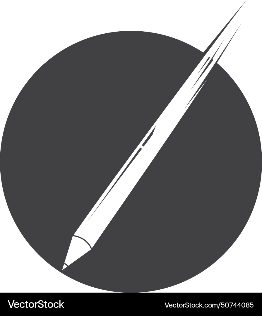 Pencil icon logo design Royalty Free Vector Image