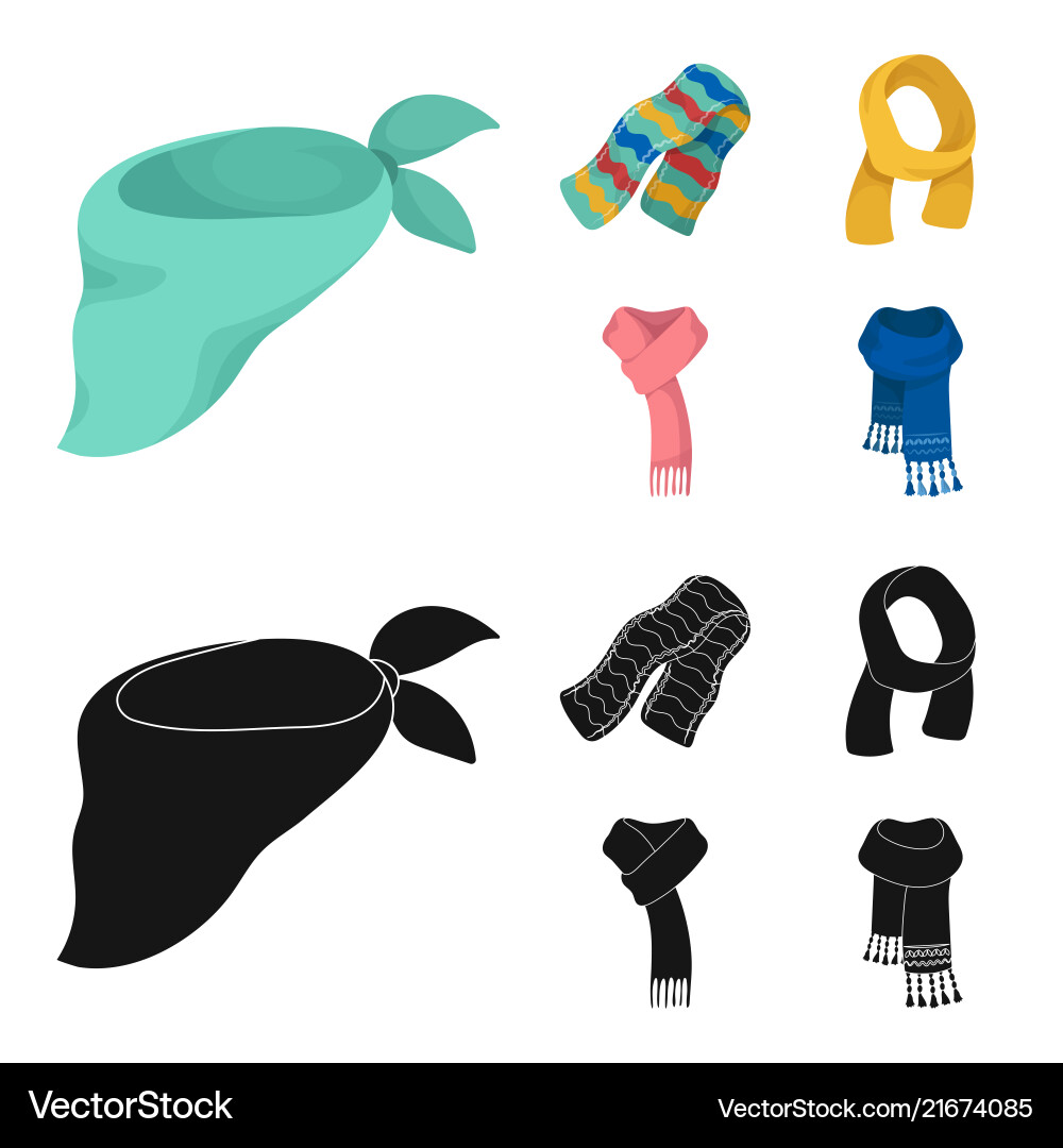Scarves and Shawls Collection Royalty Free Vector Image