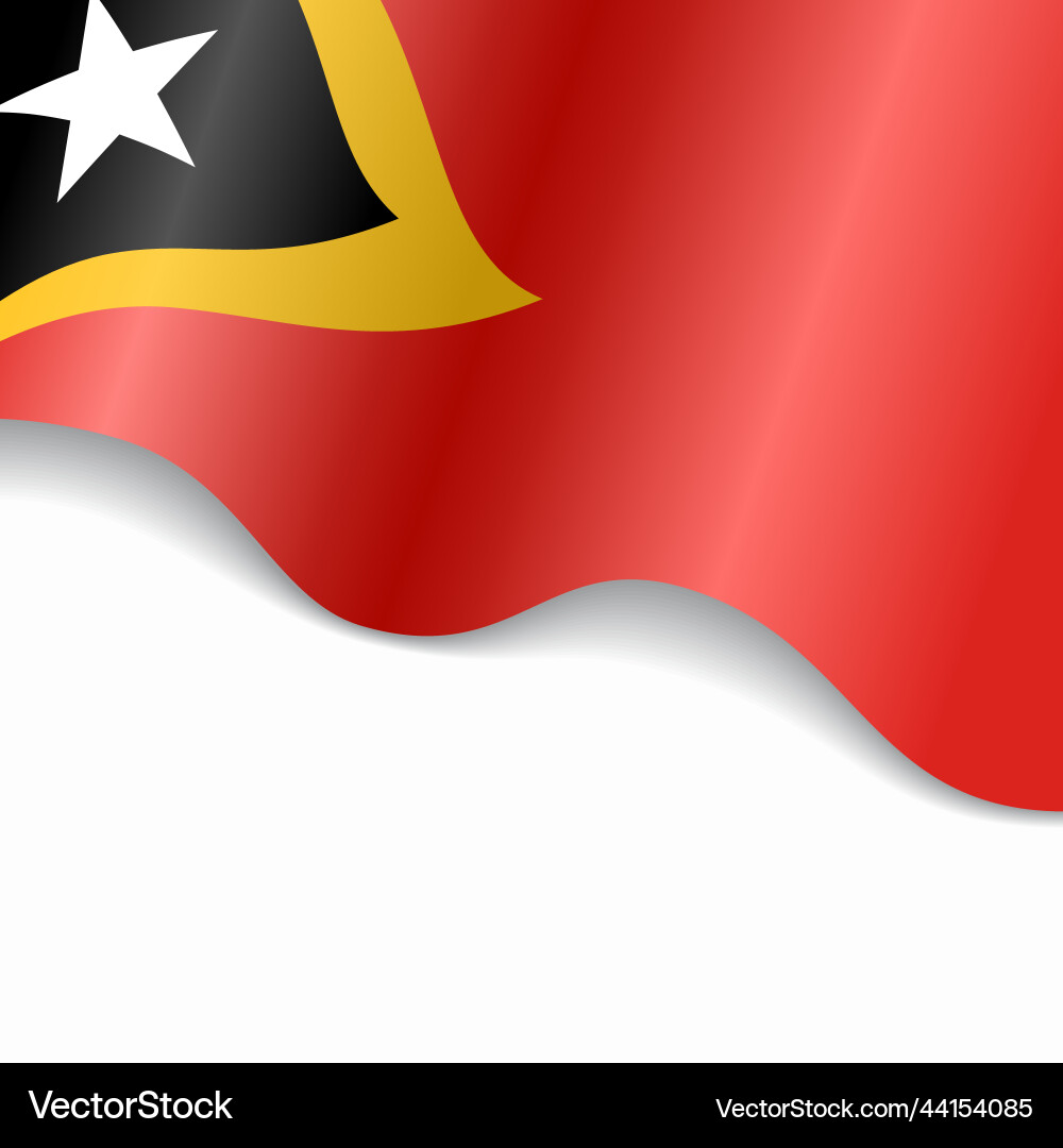Timor-leste flag wavy abstract background Vector Image