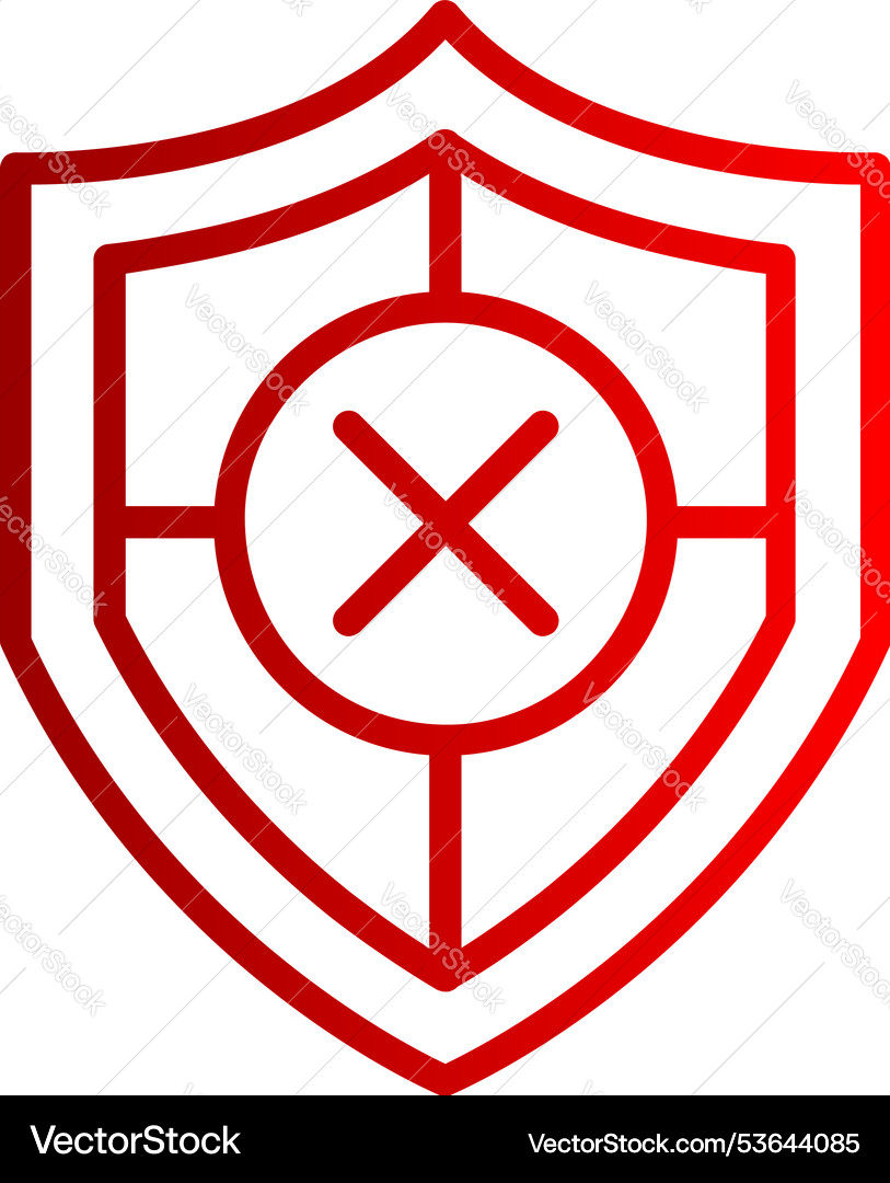 Unsafe line gradient icon Royalty Free Vector Image