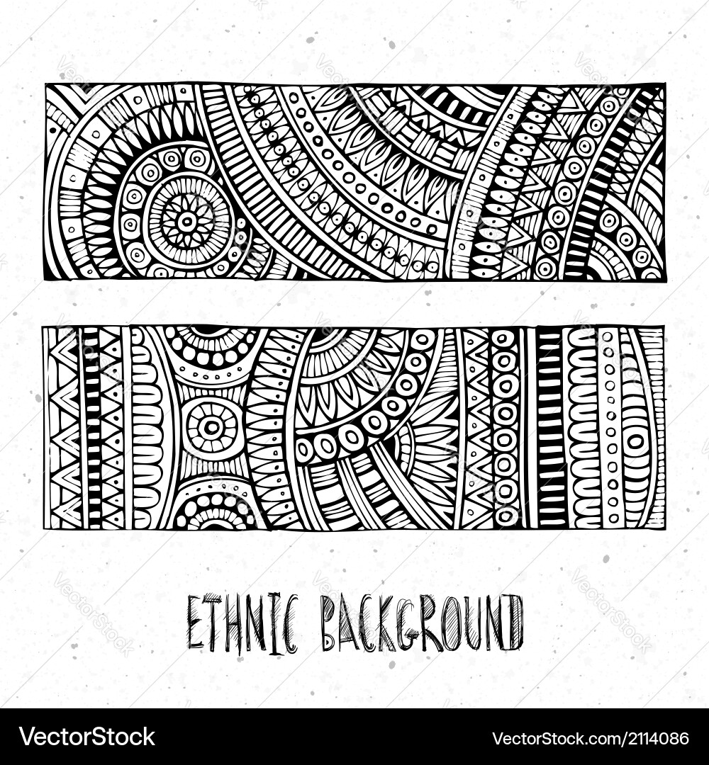 Abstract hand drawn ethnic pattern Royalty Free Vector Image